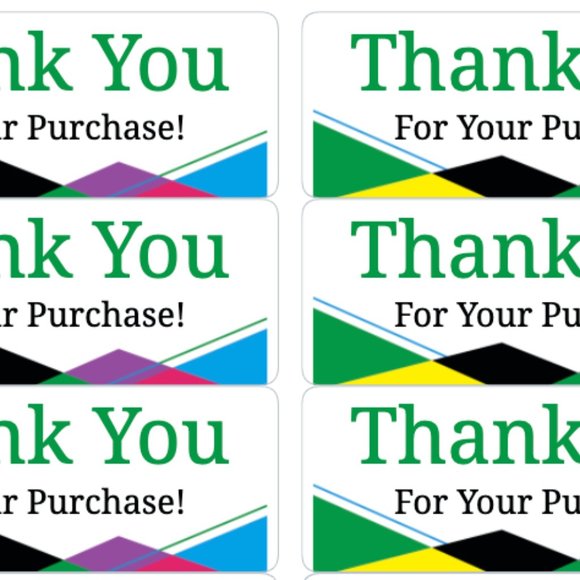 Office | Thank You Stickers 9 Xl 2 58 X 1 Inch Label Card | Poshmark